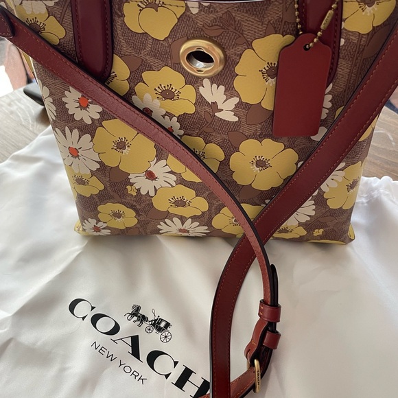 Coach | Bags | Coach Mollie Leather Floral Tote | Poshmark